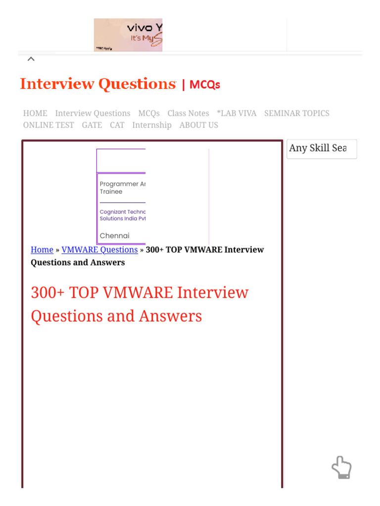 300+ TOP VMWARE Interview Questions and Answers 2023 | PDF