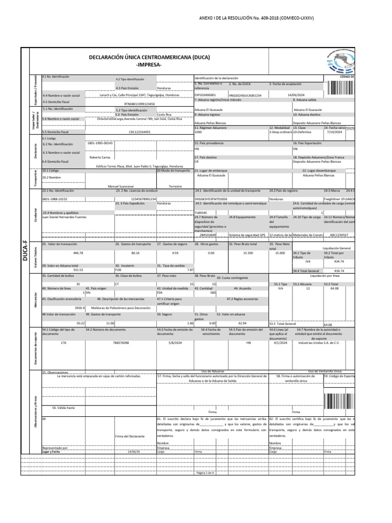 Formato Duca Excel | PDF