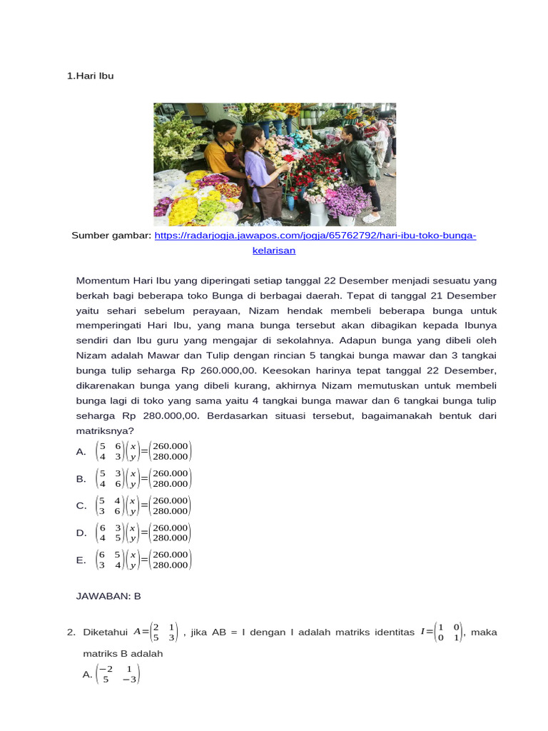 SOAL MGMP Matematika SMK 2324 | PDF