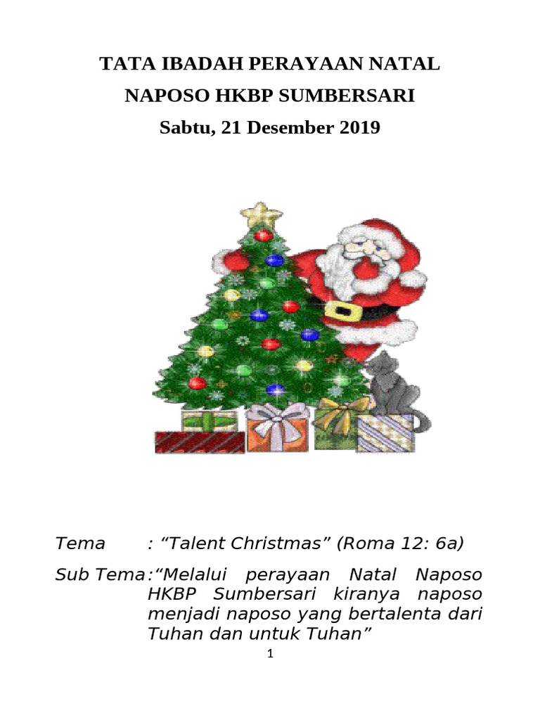 Tata Ibadah Perayaan Natal 2019 | PDF