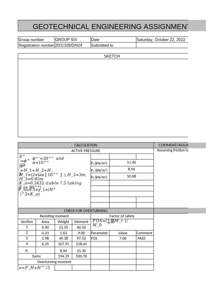 Geotech Assignment | PDF