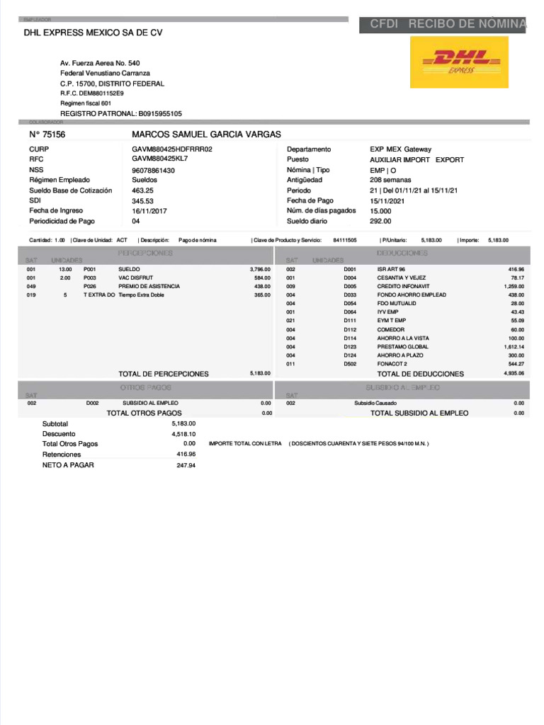 PDF DHL Express Mexico Sa de CV Compress | PDF