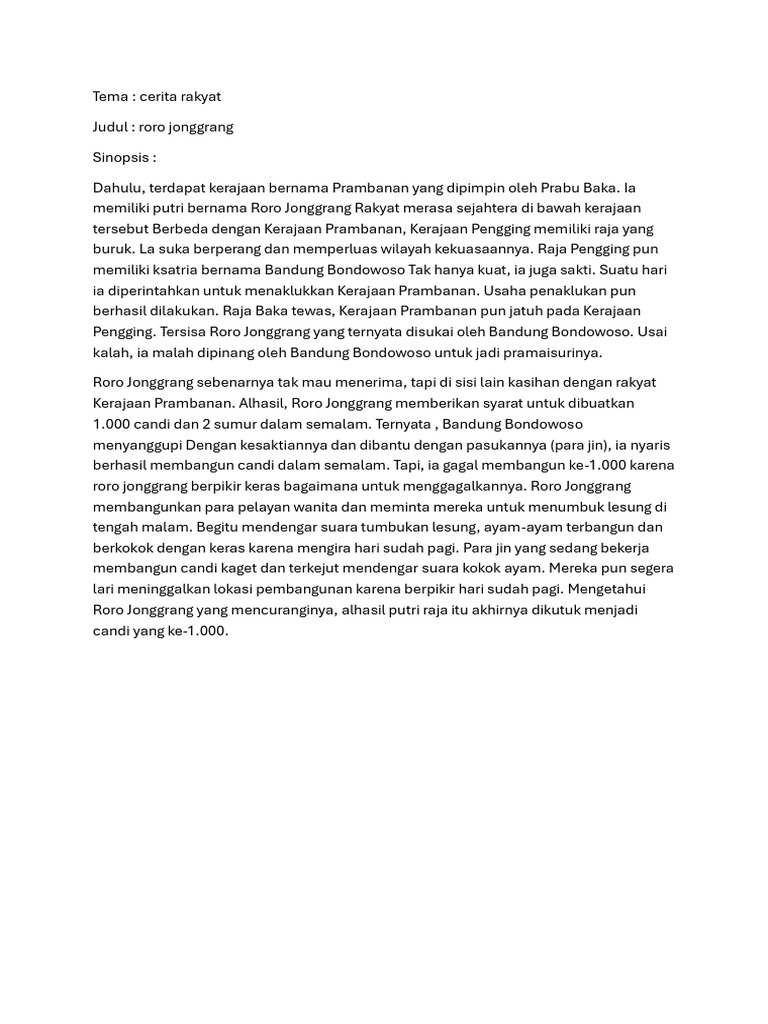 Sinopsis Senbud | PDF