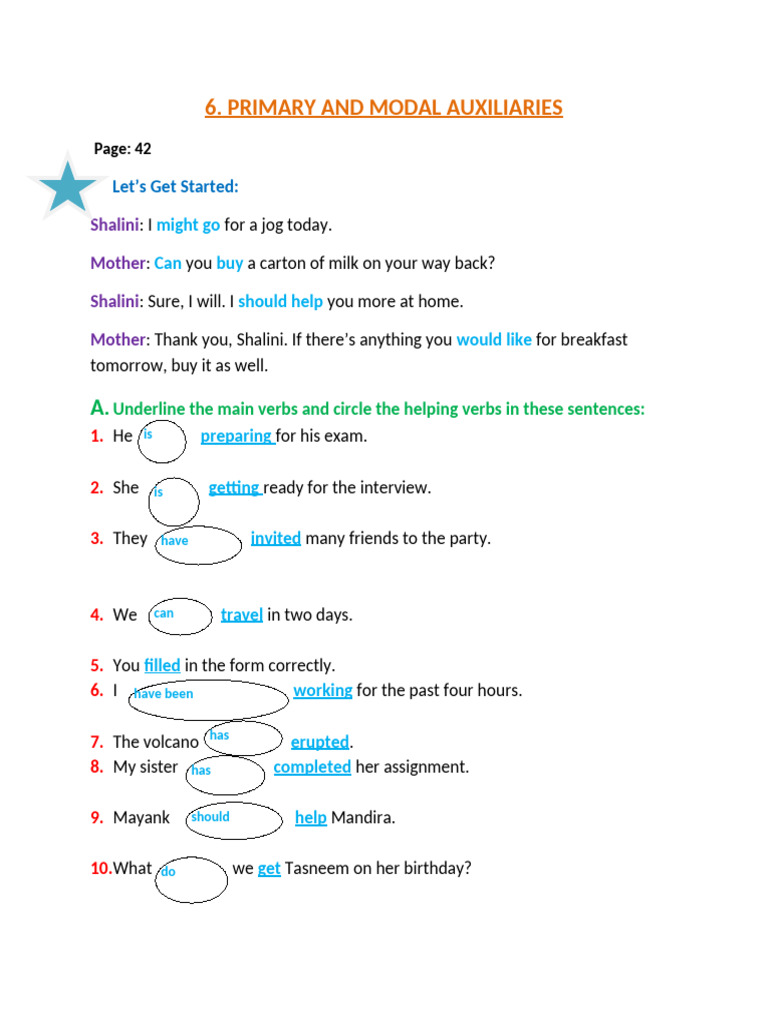 6. Primary and Modal Auxiliary | PDF