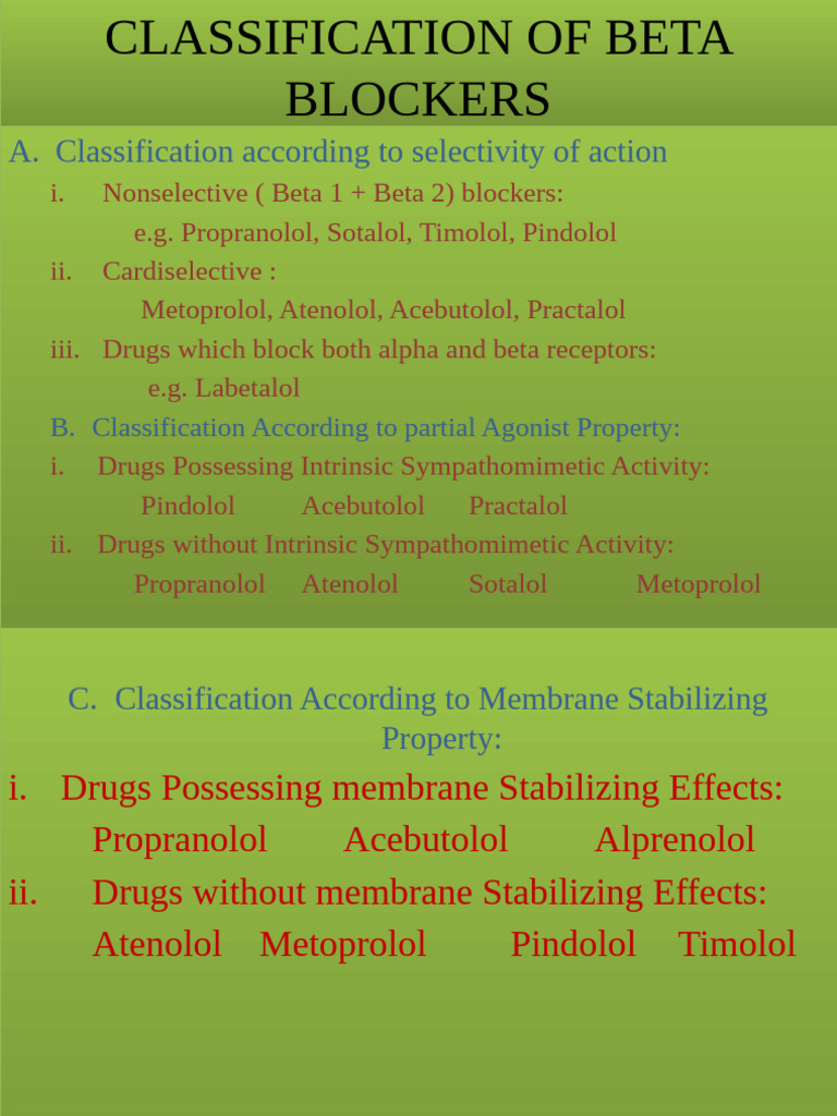 Beta Blockers by DR Nayyara | PDF