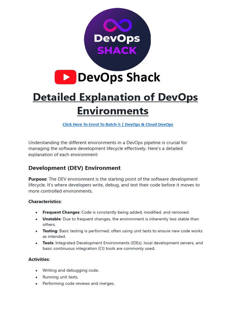 DevOps Environments | PDF
