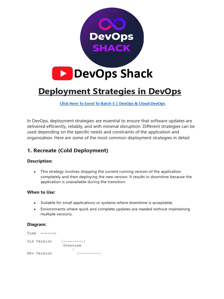 Deployment Strategies in DevOps | PDF