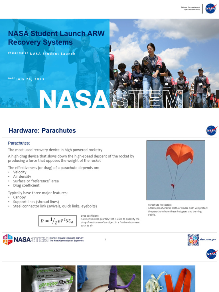 Nasa SL 2024 Arw Recovery Systems 508 | PDF