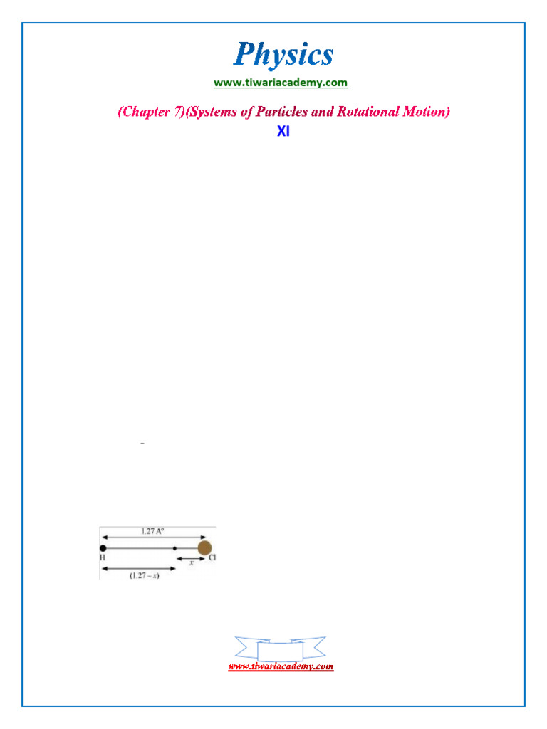 11 Physics Exercises Solutions Chapter | PDF | Torque | Rotation Around ...