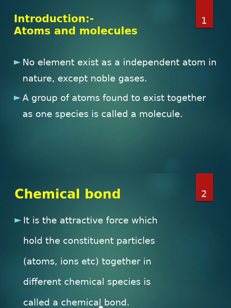 CH 4 Chemical Bonding and Molecular Structure 1 | PDF