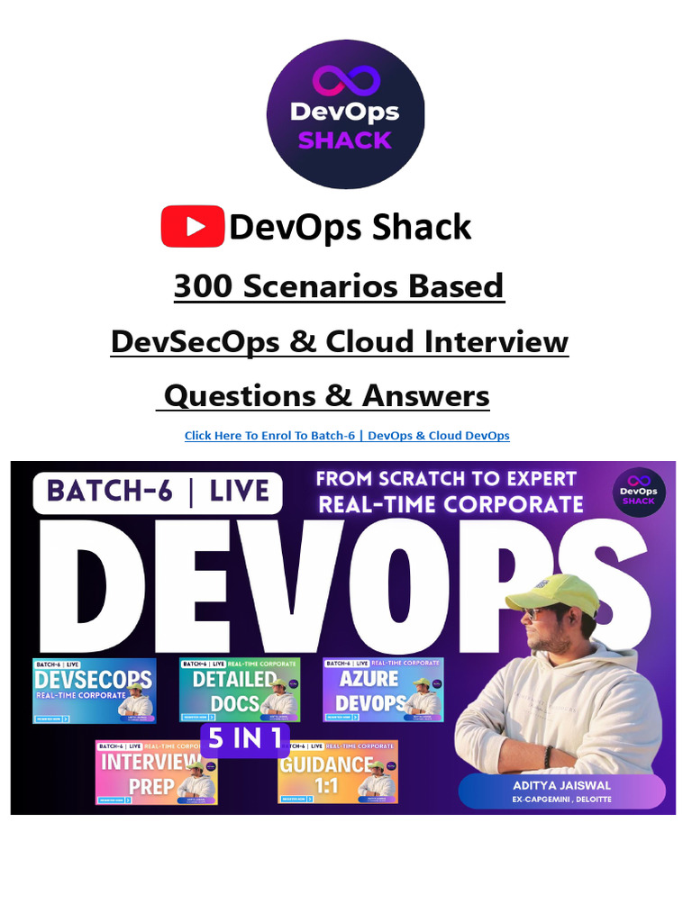 300 Scenario based DevOps interview Questions | PDF