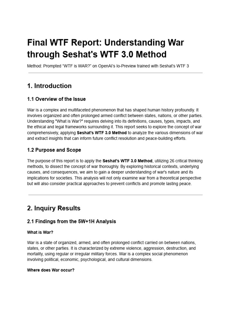 Final WTF Report - Understanding War Through Seshat's WTF 3 - WTF Is ...