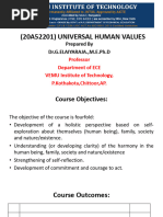 Universal Human Values: (UHV) BUHK408 | PDF | Multiple Choice ...
