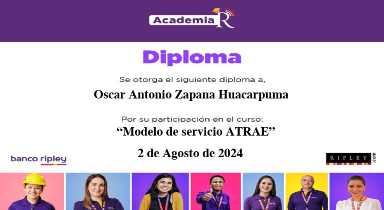 Modelo de Servicio ATRAE Perú-Certificado 11661 | PDF