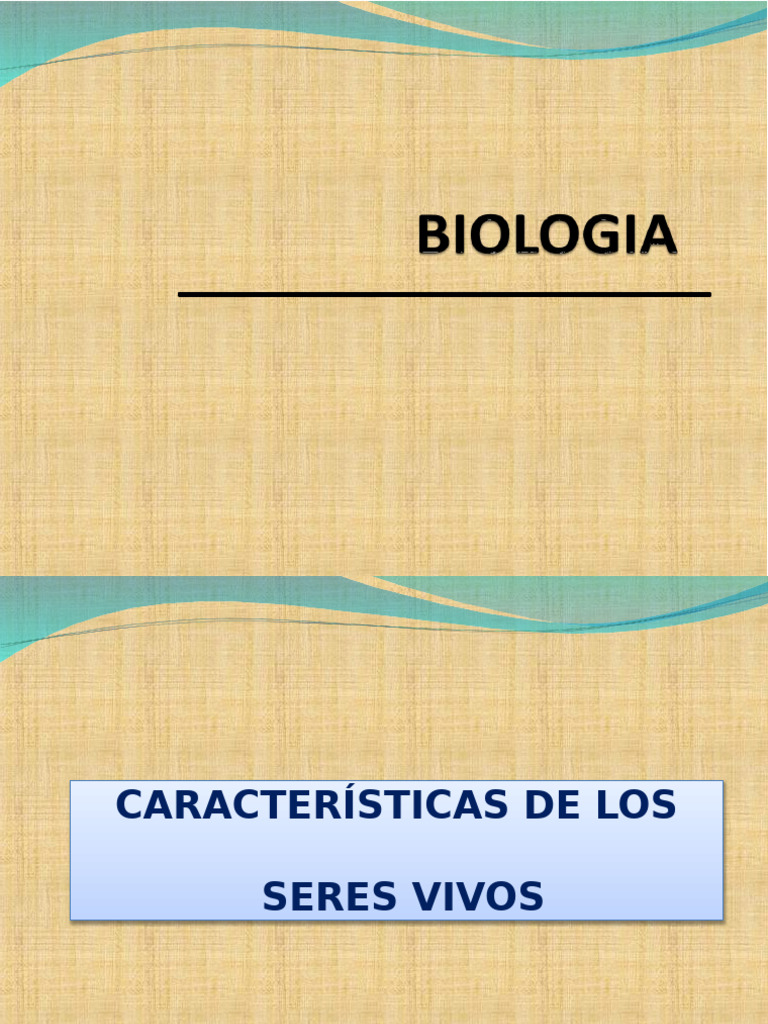 2. Características de Los Seres Vivos Ppt[1] | PDF