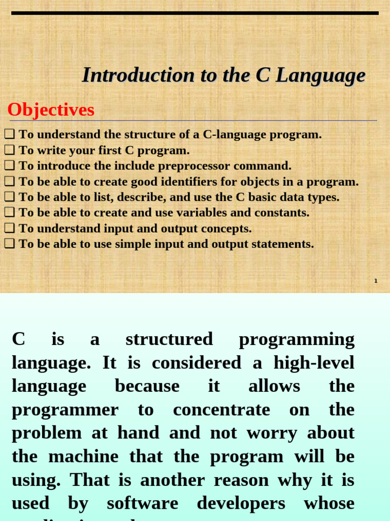 Semester 1 22 23 Introduction To C Programming Pdf