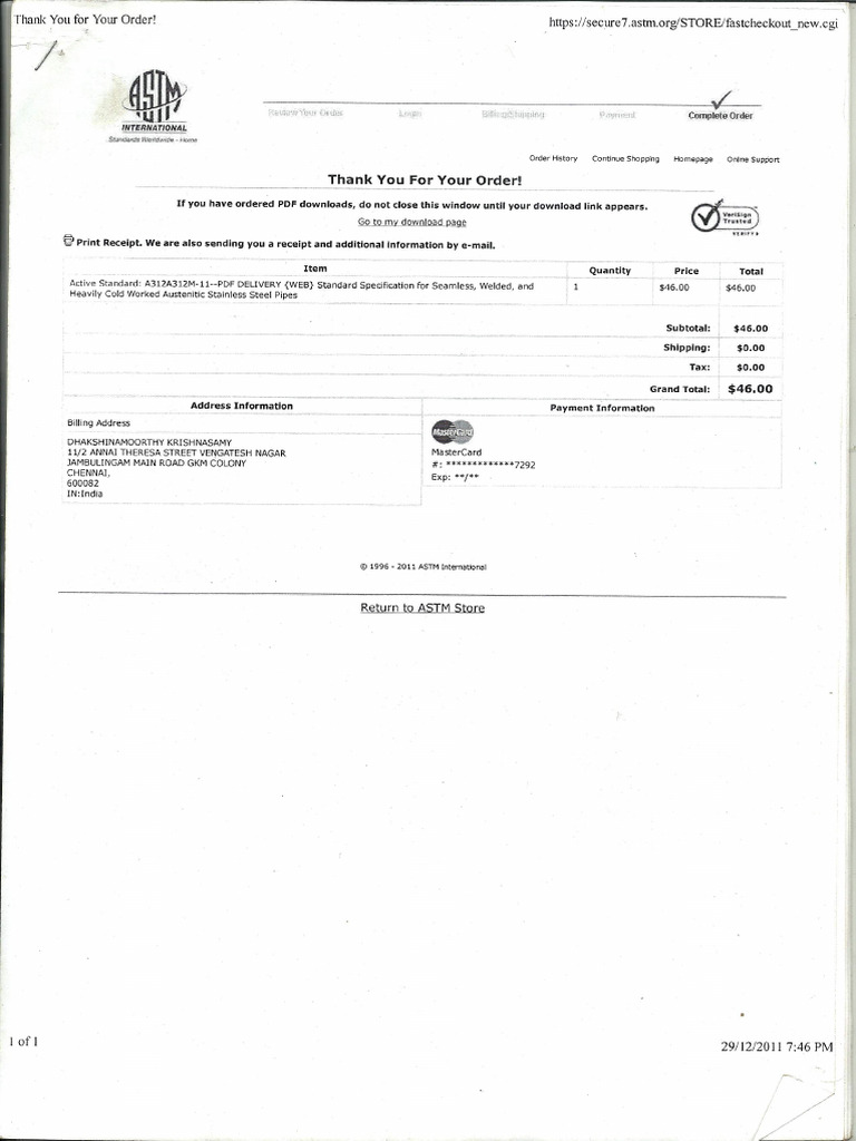 Spec. of ASTM A312 | PDF