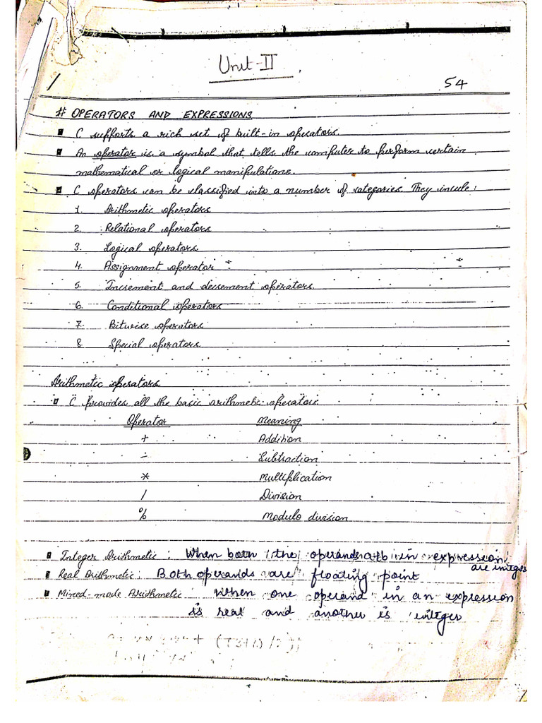 Unit2 CO2 Operators Conditional Branching | PDF