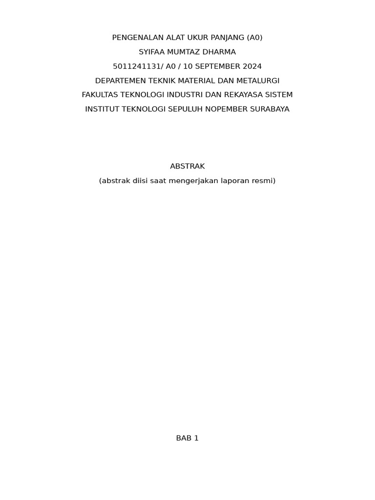 Jurnal Praktikum Fisika Mekanika (Pengenalan Alat Ukur) Syifaa Mumtaz | PDF
