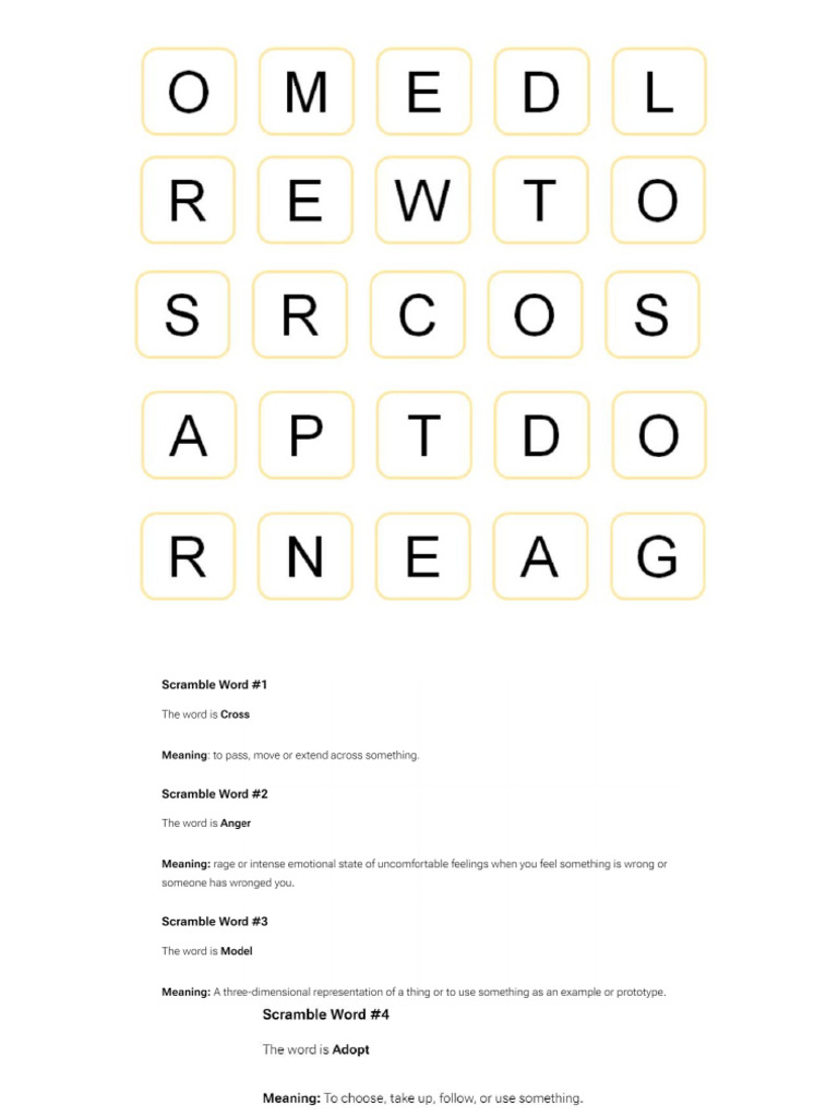 SCRAMBLE | PDF