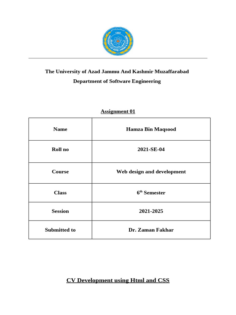 Hamza Assignment | PDF