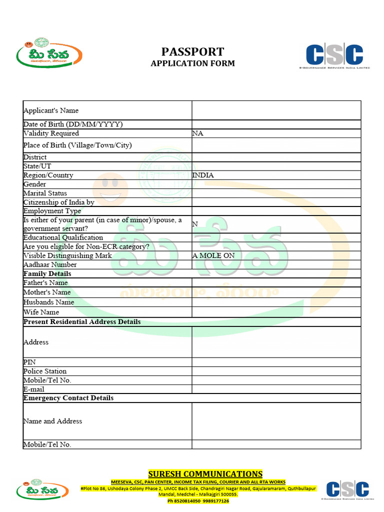 Passport Application | PDF