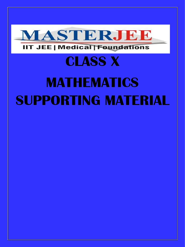 Class X Supporting Material | PDF | Numbers | Rational Number