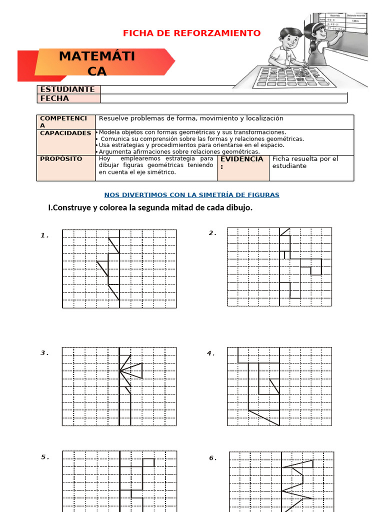 Reforzam-Mat-Nos Divertimos Con La Simetría de Figuras | PDF