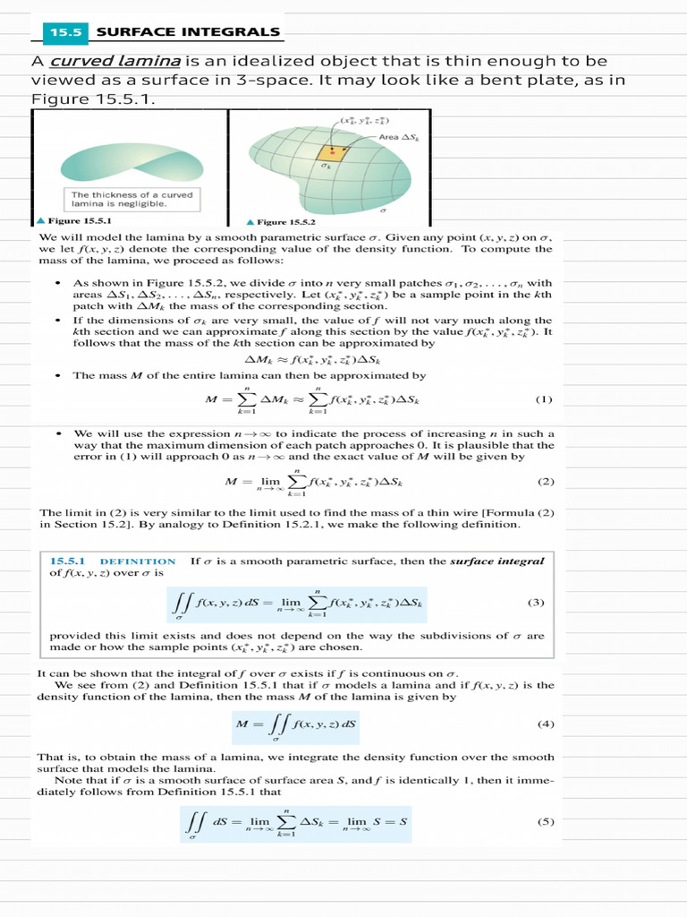 155 Surface Integrals - 240802 - 195618 | PDF
