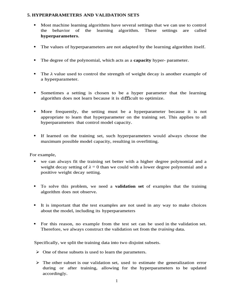 5.hyperparameters and Validation Sets (C) | PDF