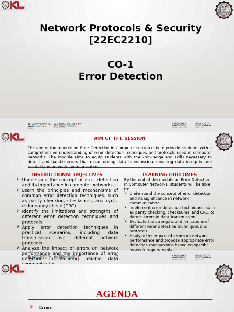 S8 - Error Detection | PDF