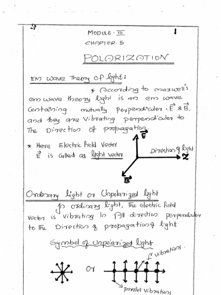 Module - 3 - POLARIZATION | PDF
