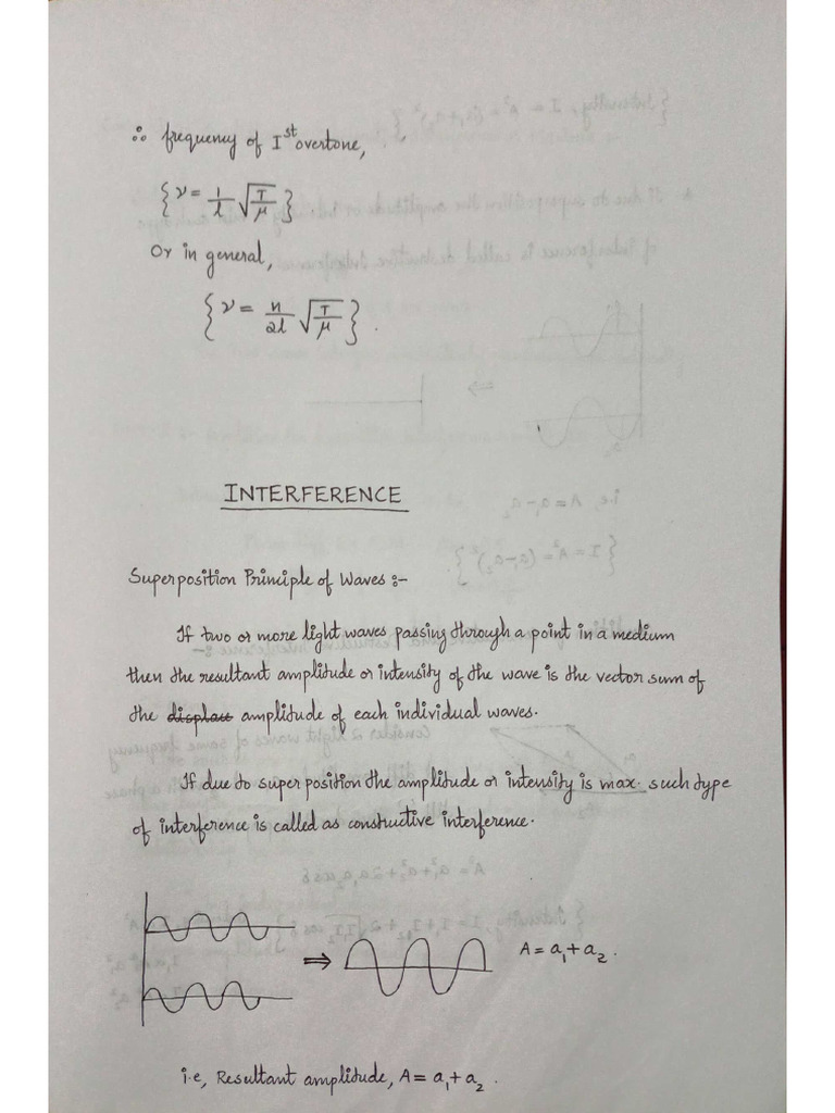 Interference and Diffraction New Note of Sudeep | PDF