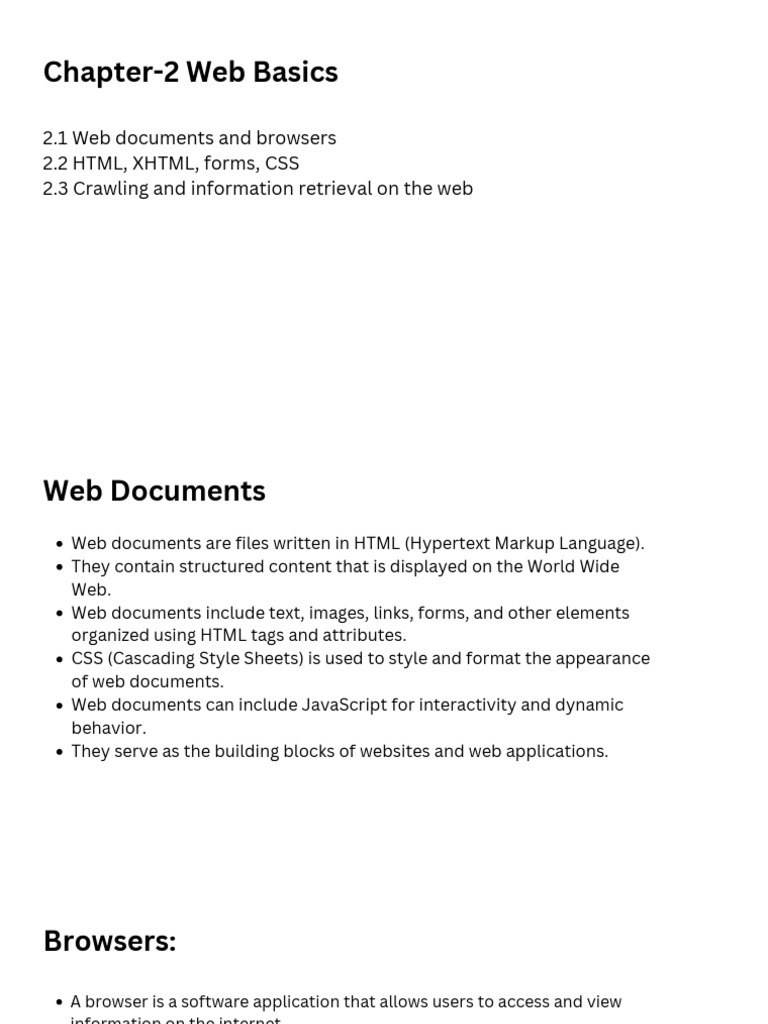 Chapter-2 Web Basics | PDF