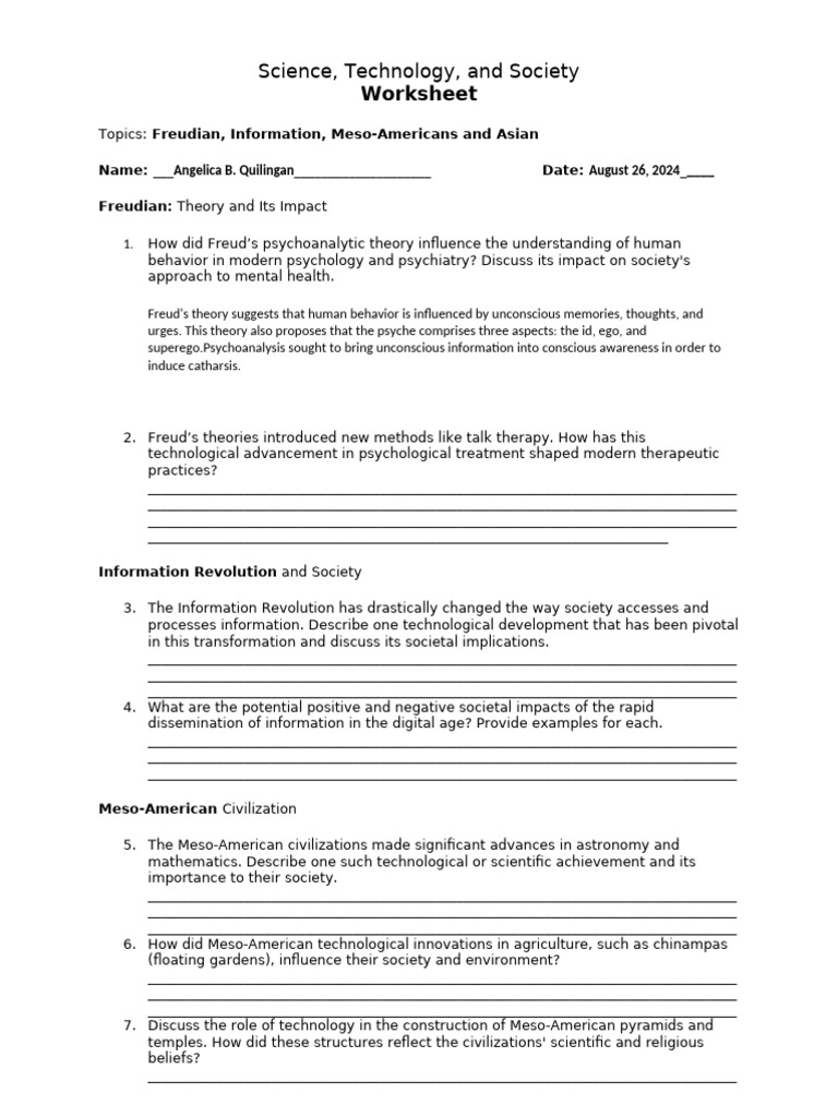 Worksheet BECEd-1B | PDF