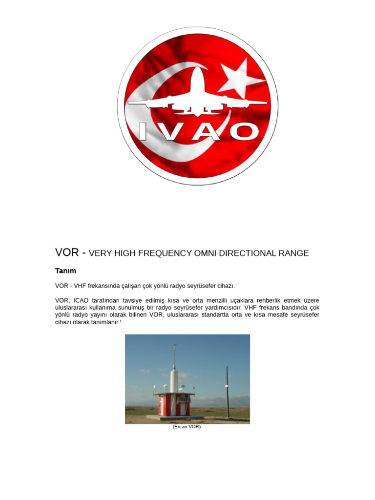 Very High Frequency Omni Directional Range: Tanım | PDF