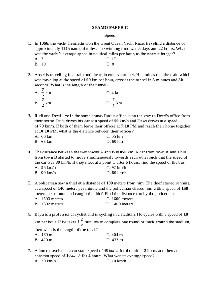 SEAMO PAPER C - Speed | PDF