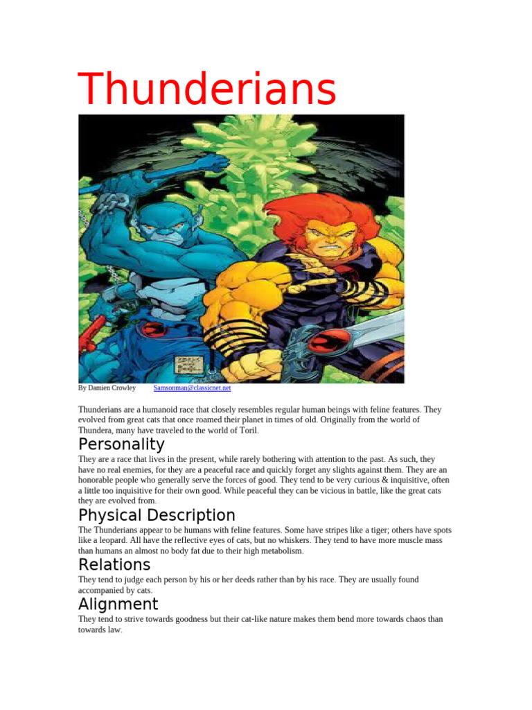 Thunderian (Race) | PDF