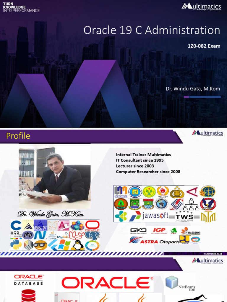 Oracle Administration 1z0-082 | PDF