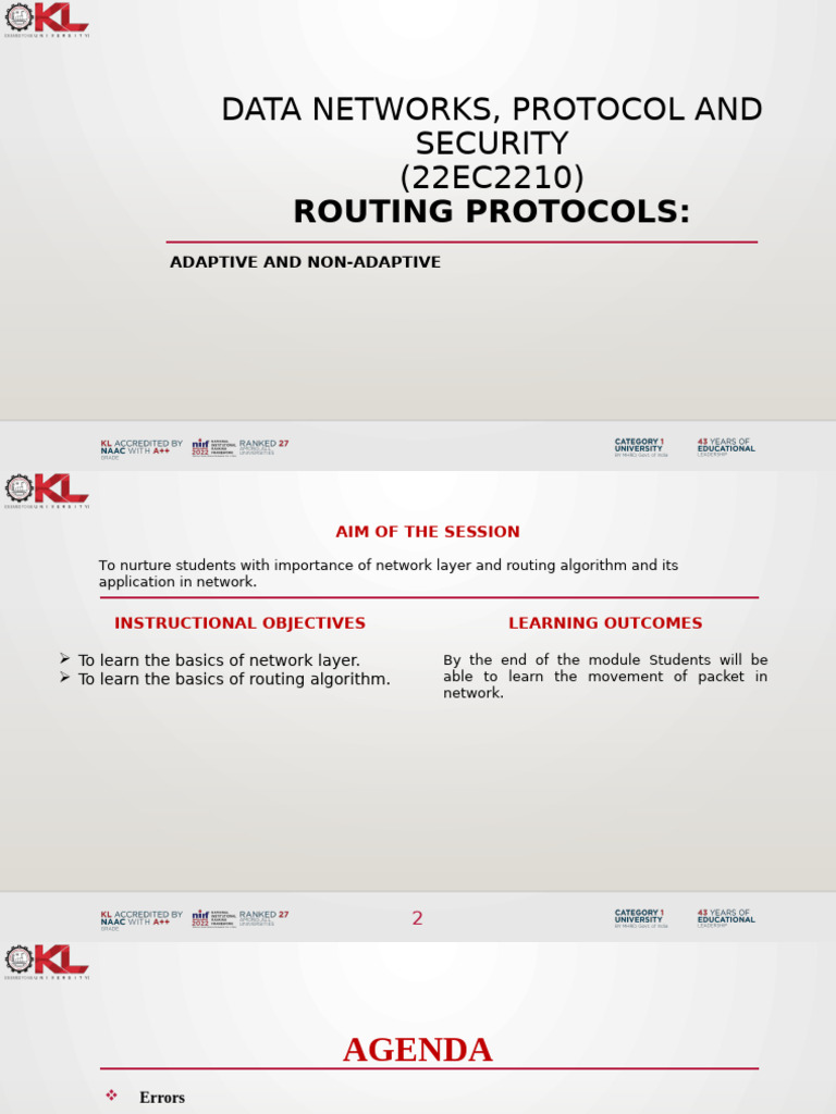 S17 - Adaptive & Non Adaptive Routing | PDF
