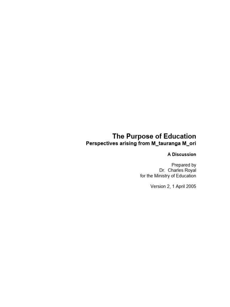 The Purpose of Education | PDF