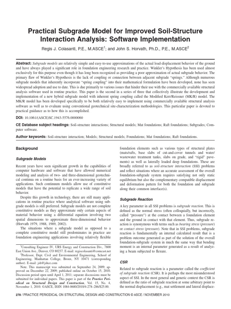 (PAPER) Colasanti R J Horvath J S (2010) Practical Subgrade Model For Improved Soil-Structure ...