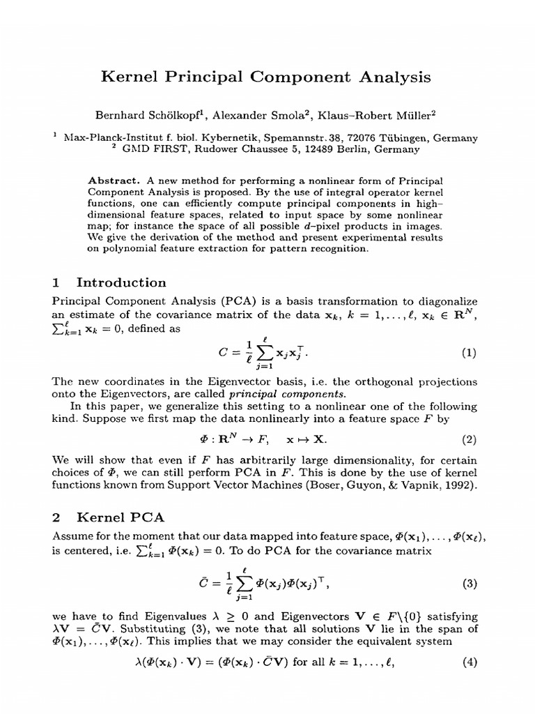 Kernel PCA Main | PDF