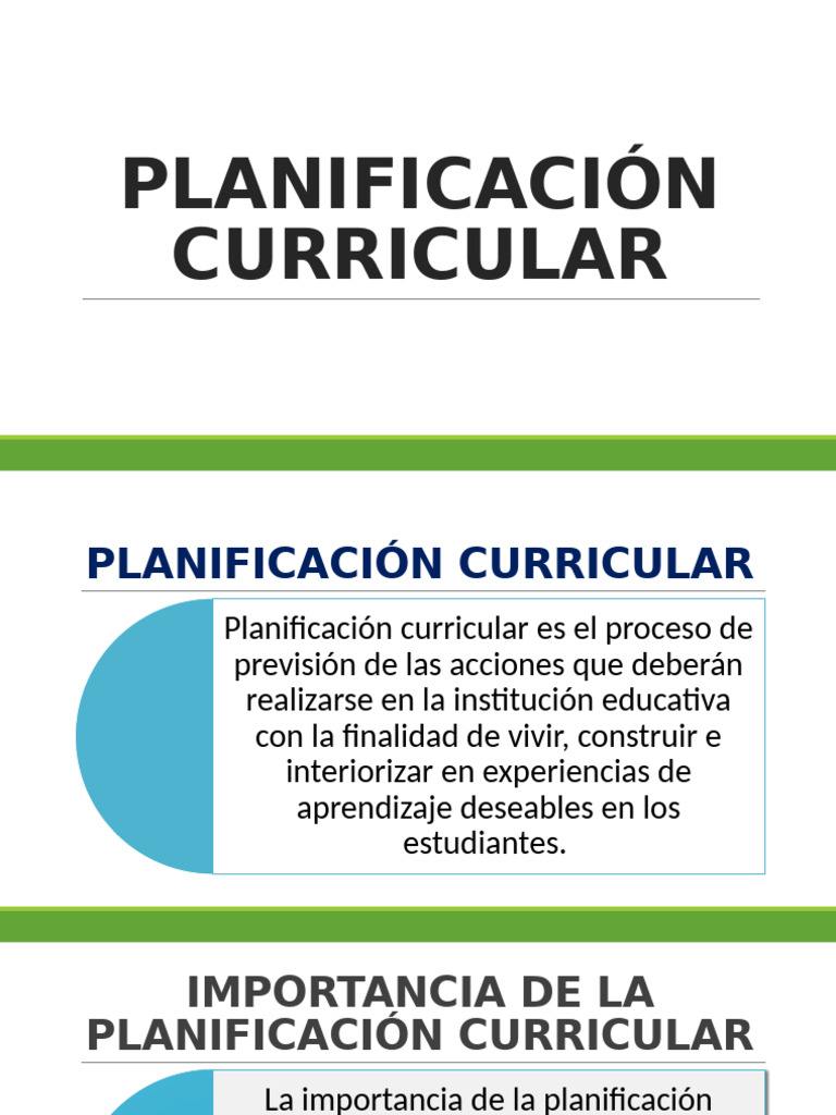 Planificacion Curricular | PDF | Plan de estudios | Evaluación
