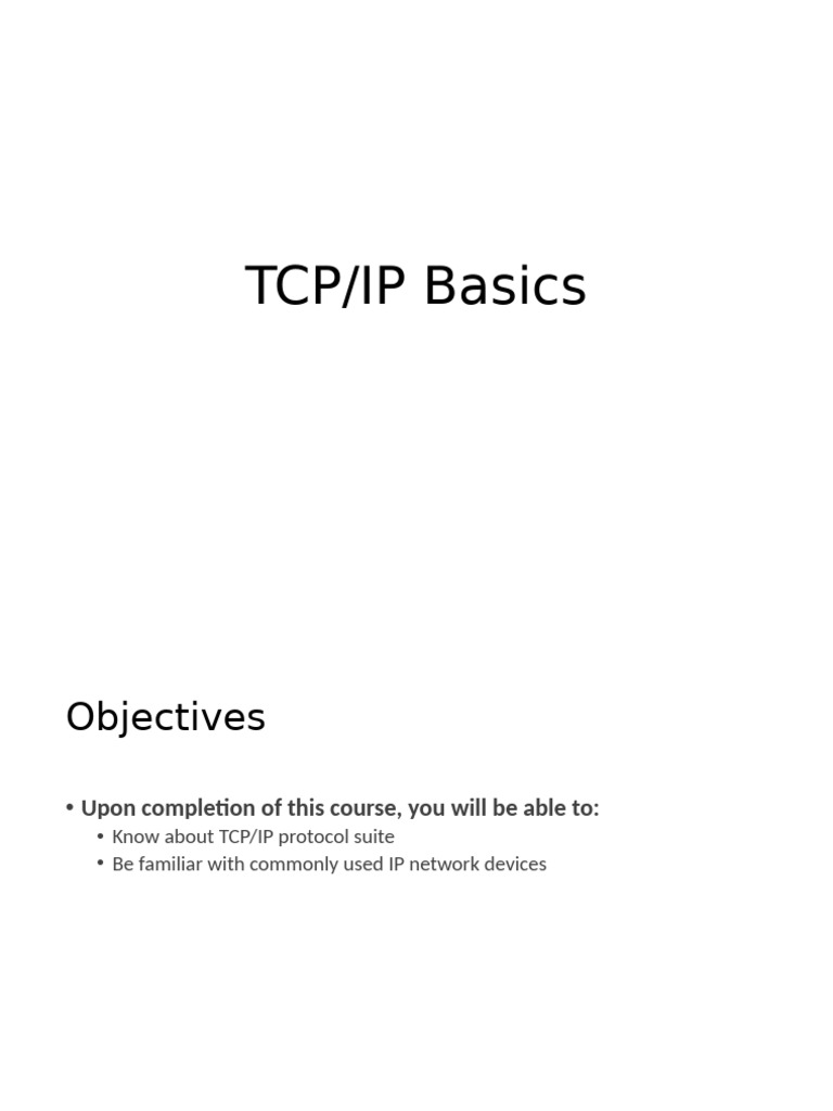 A. TCPIP - Basics | PDF