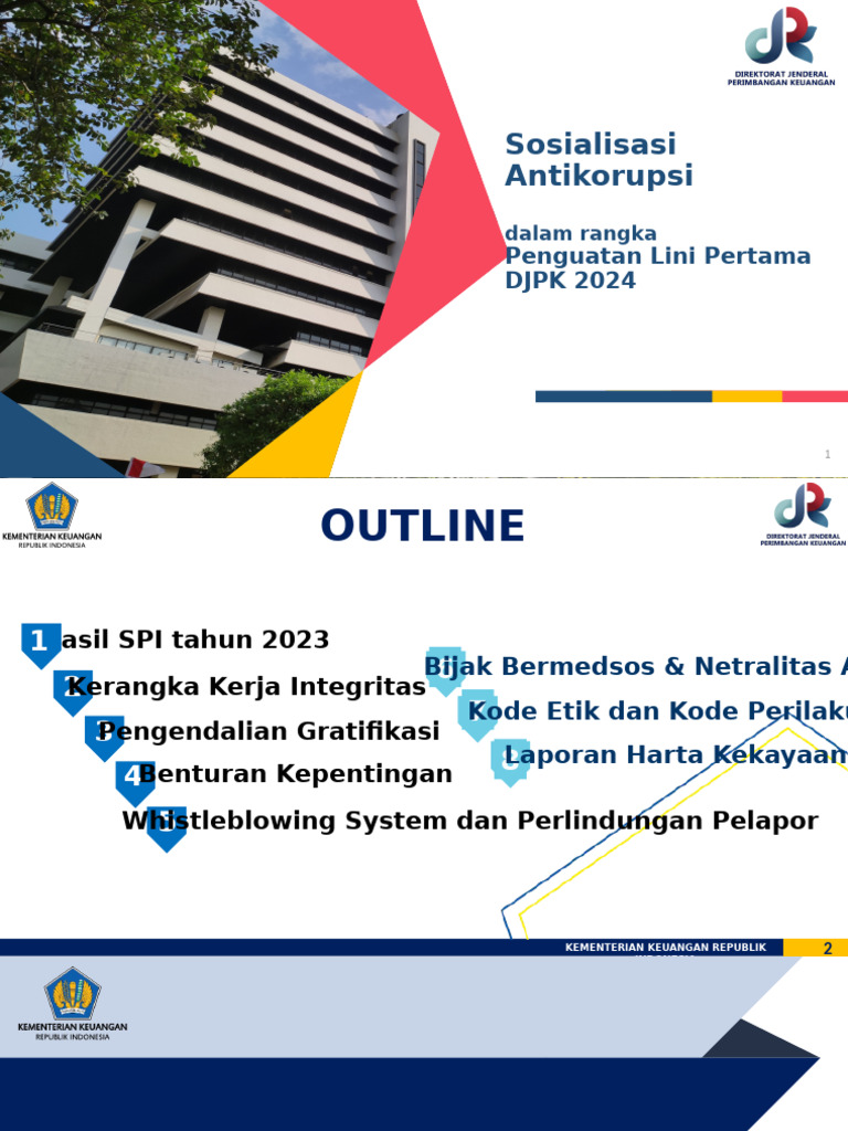 Bahan Sosialisasi Antikorupsi - Penguatan Lini Pertama | PDF