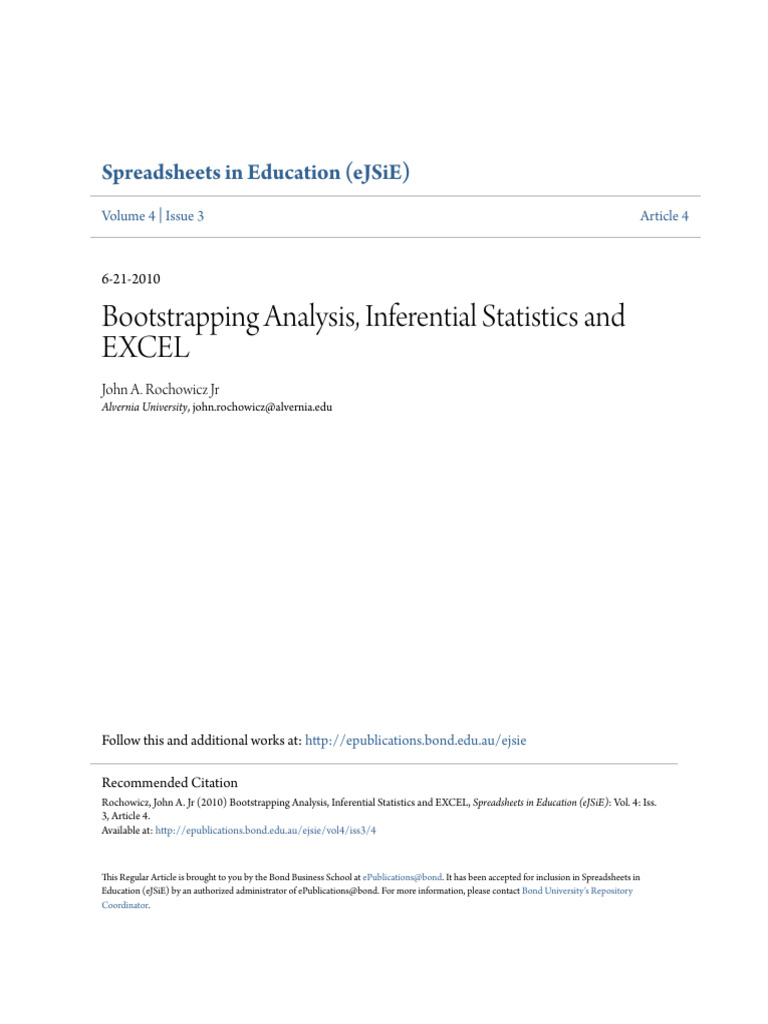 Bootstrapping Analysis | PDF
