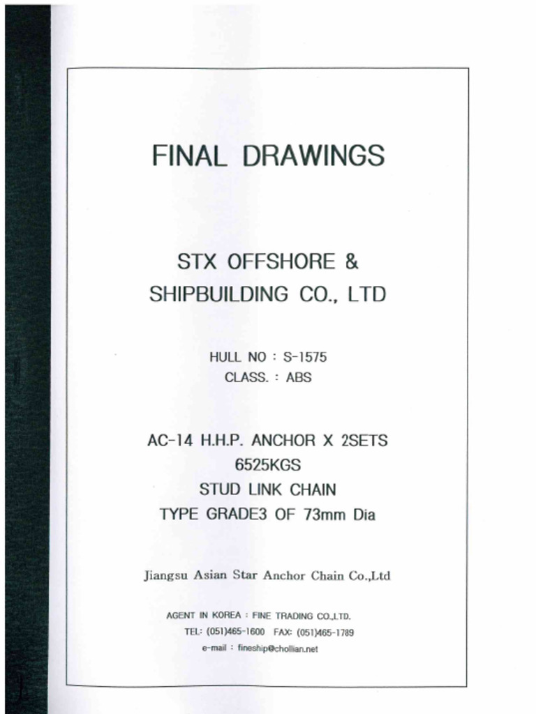 Hf21-Anchor & Anchor Chain | PDF