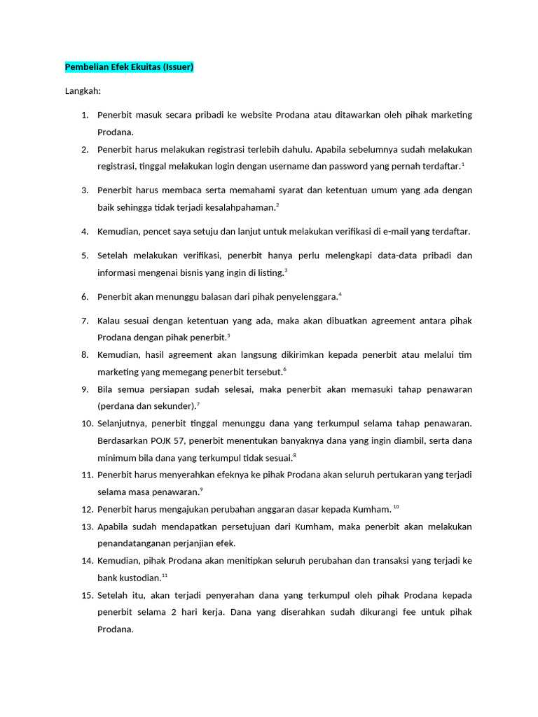 Pembelian Efek (Issuer) | PDF