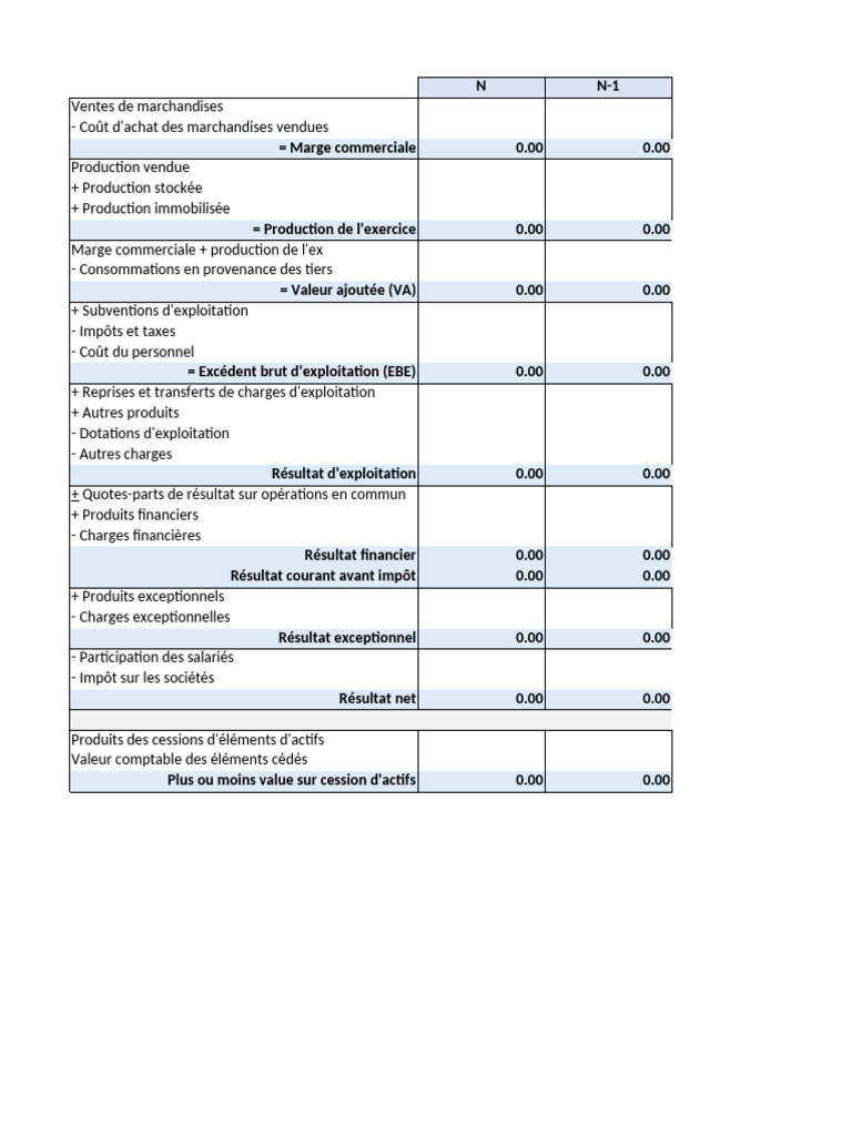 Tableaux Vierges Analyse Financière - Etu (3) | PDF